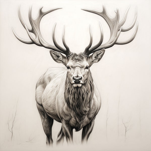 Elk Tattoo - Etsy