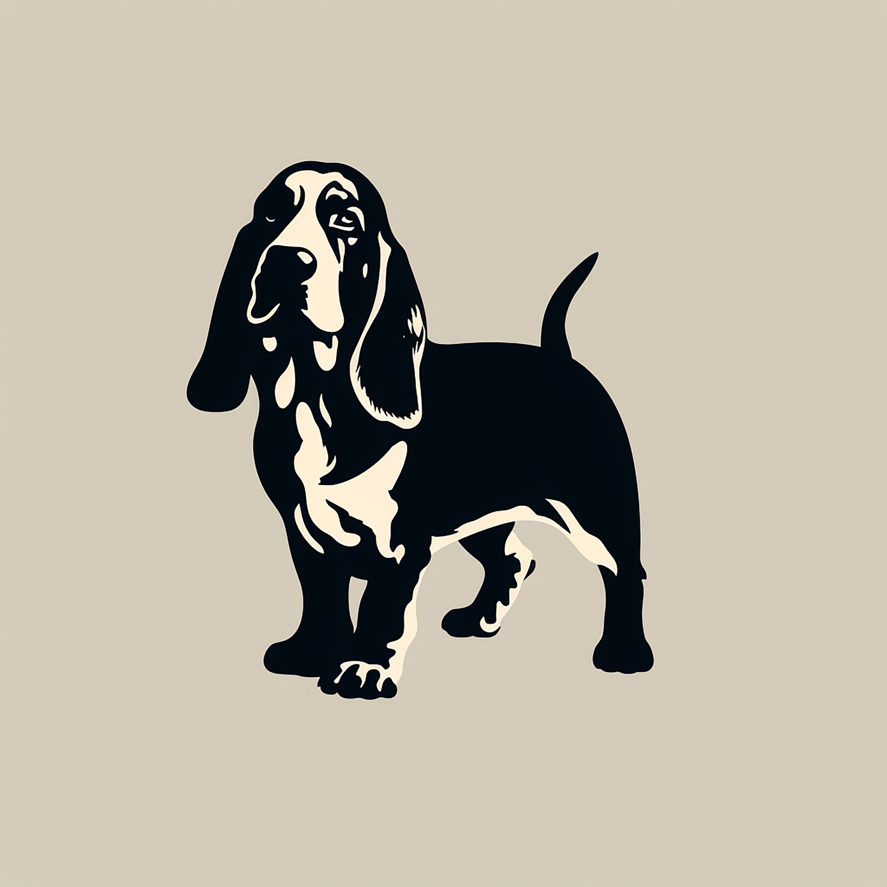 Basset Hound Simple Stencil Printable Dog Image for Animal - Etsy