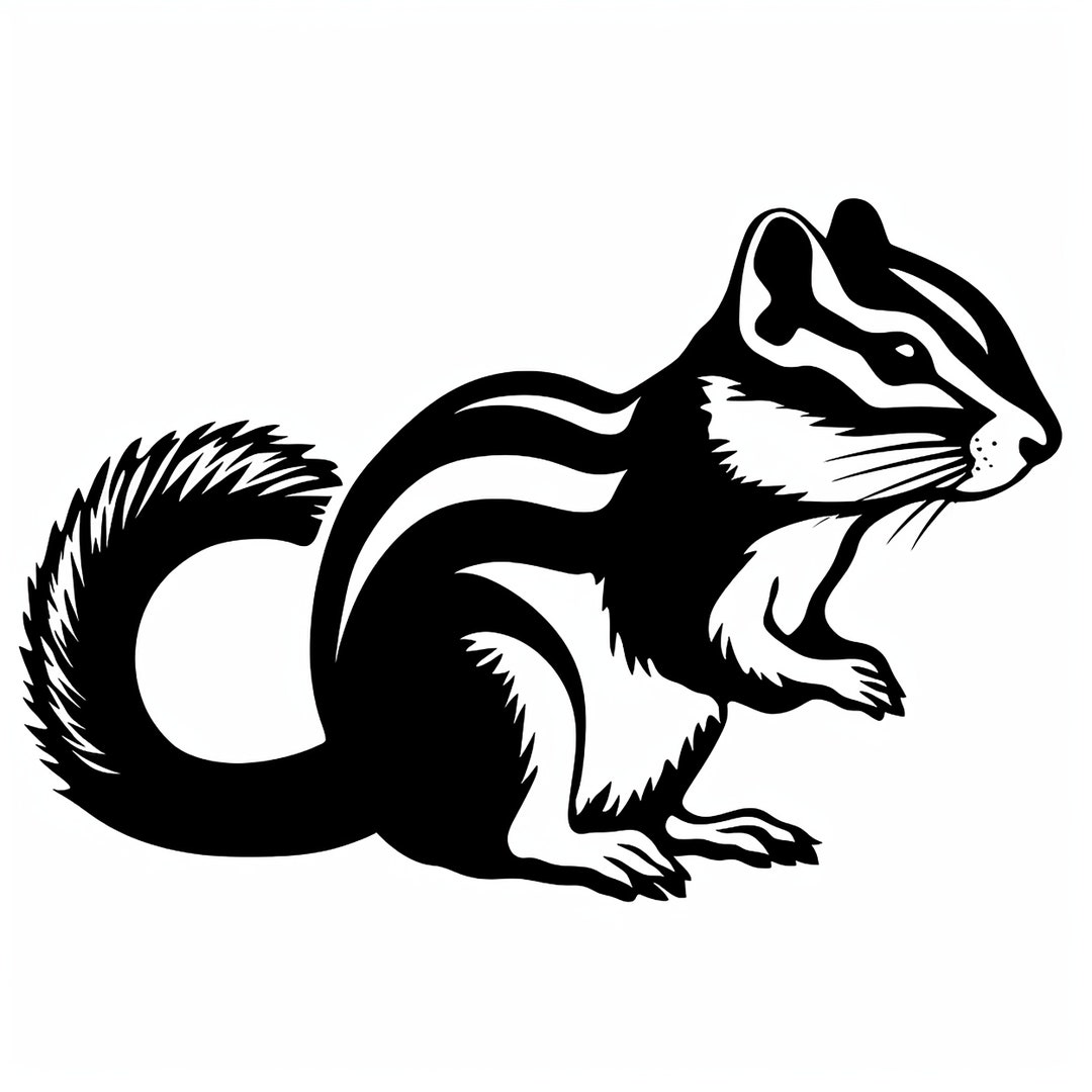 Chipmunk Clip Art Illustration, Cute Wildlife Animal Design, Printable ...