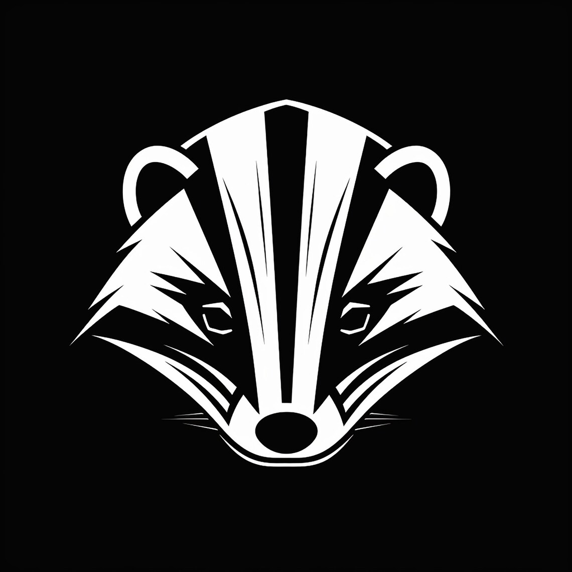 Badger Clip Art, Minimalist Wild Animal Flash Art for Commercial Logo ...
