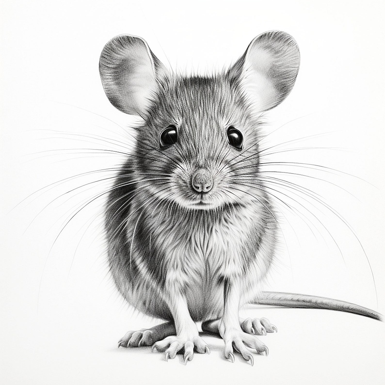 Mouse Clip Art, Printable Digital Instant Download Animal Image for ...