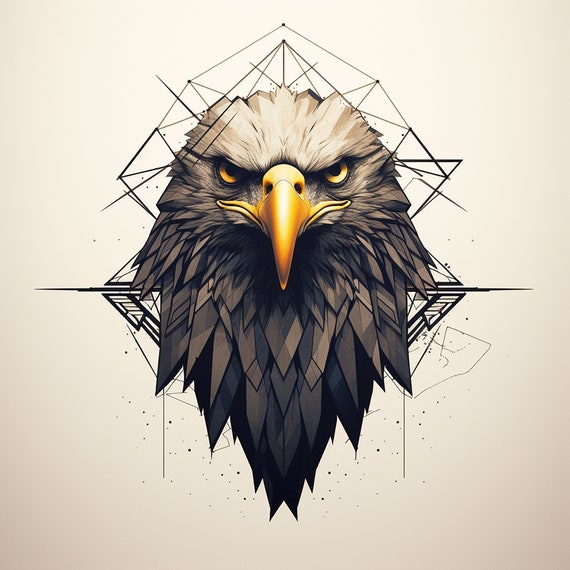 Abstract Eagle Tattoo