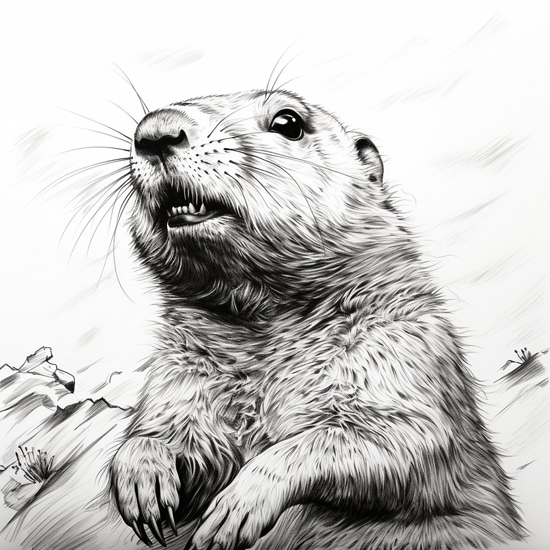 Prairie Dog Clip Art: Wildlife Animal Image for Logo, Stencil (digital ...