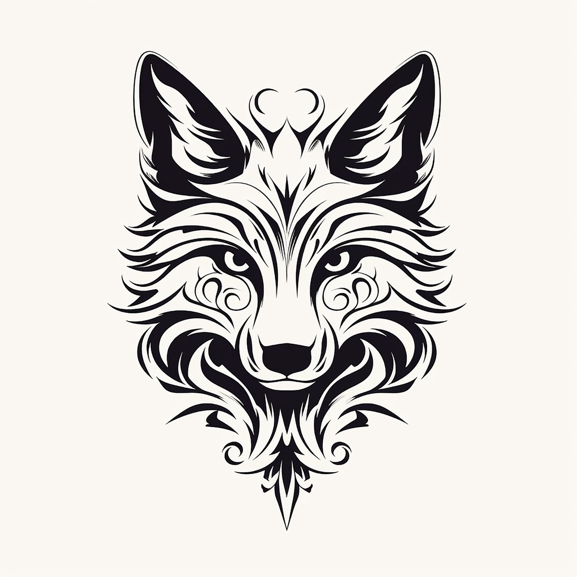 Abstract Fox Clip Art Printable Wildlife Animal Design for - Etsy