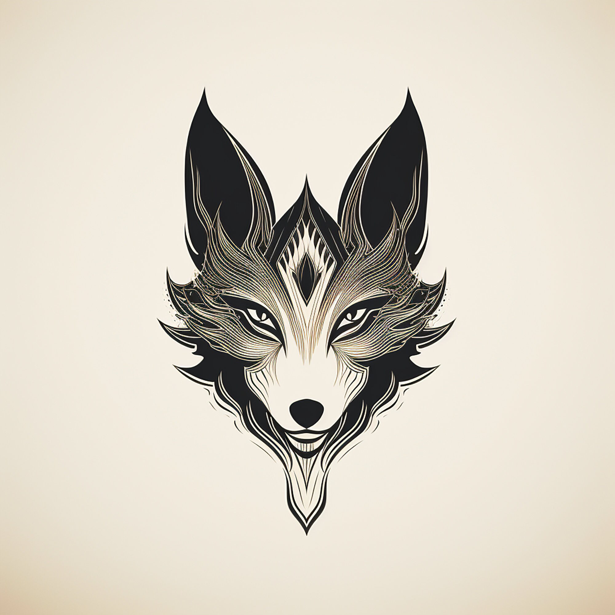 Tribal Fox Racing Tattoo