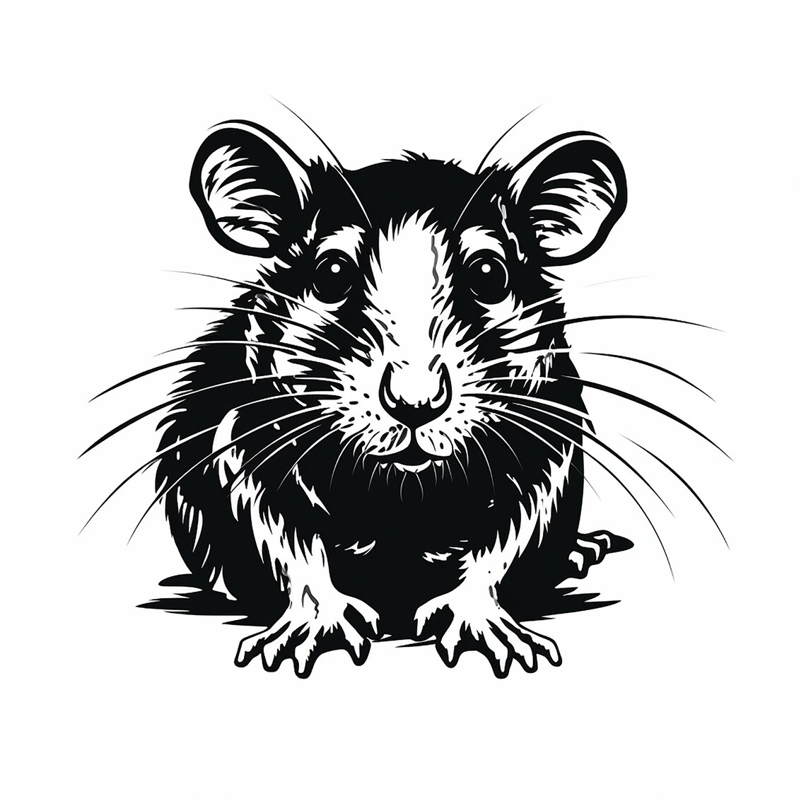RAT Clip Art, Printable Wildlife Animal Decal for Sticker, Stencil ...