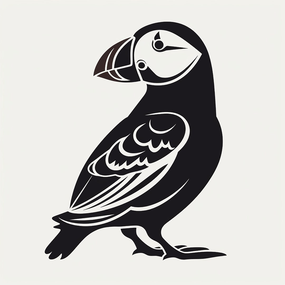 Puffin Clip Art Illustration, Puffin Bird Arctic Animal, Printable ...