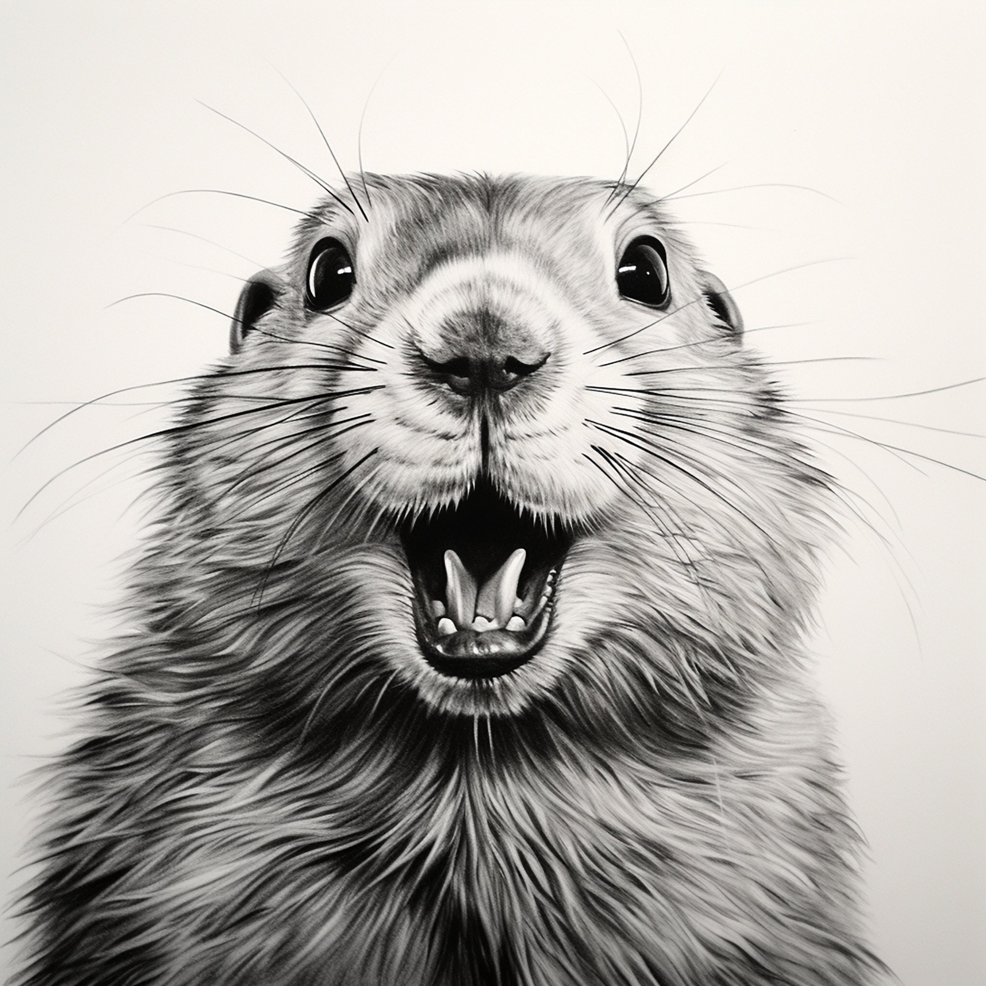 Gopher Fine Line Clip Art Illustration, Printable Wildlife Animal ...