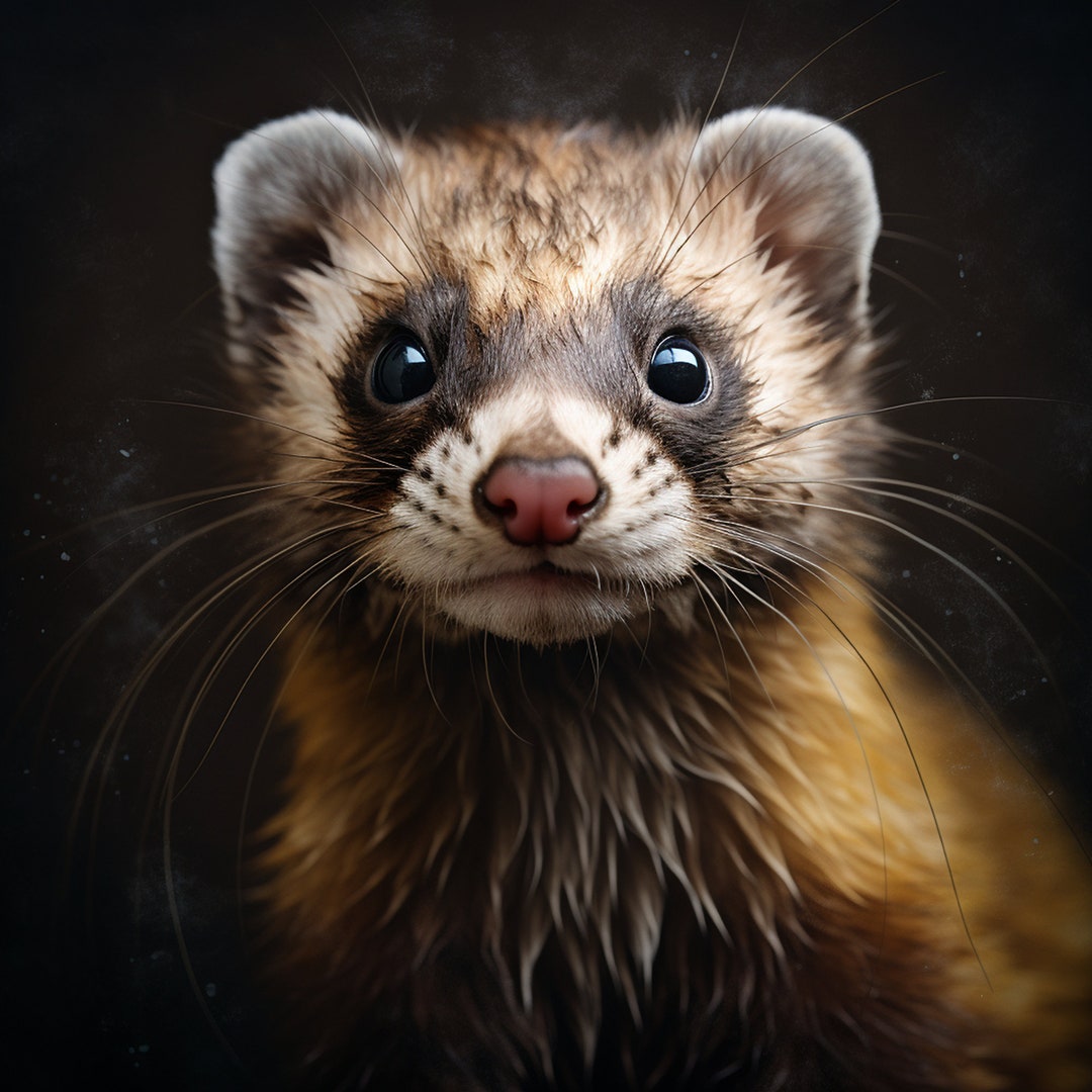 Ferret Clip Art Illustration Printable Realistic Pet - Etsy