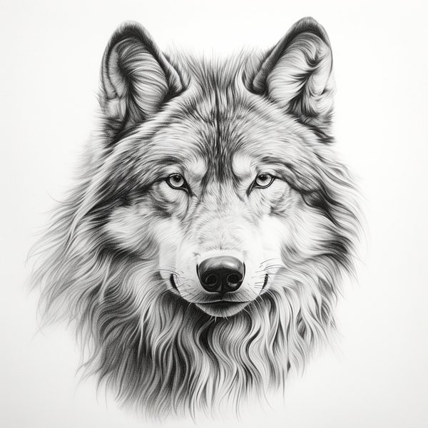 Wolf Stencil - Etsy