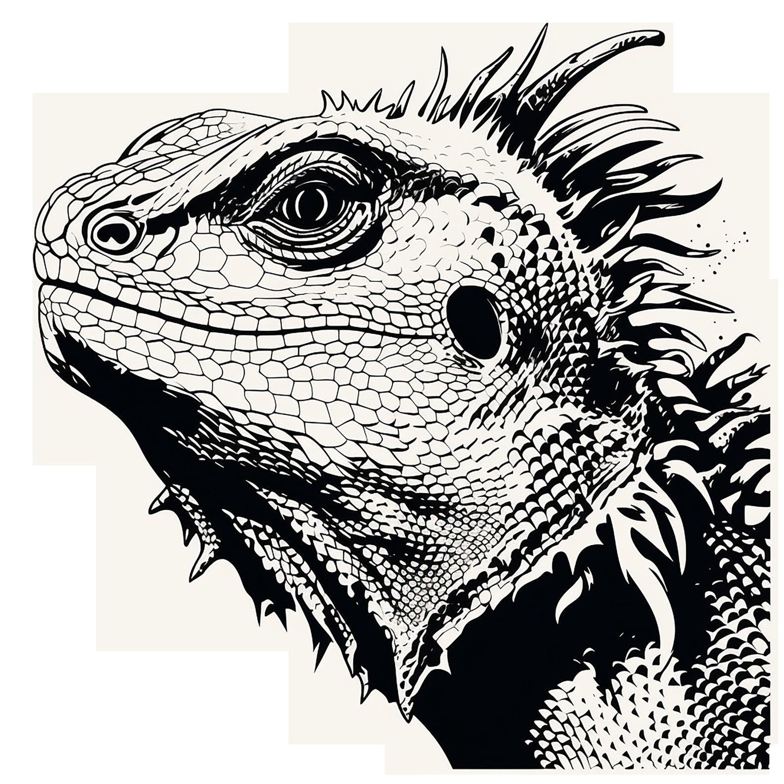 Bearded Dragon Clip Art: Pet Lizard Stencil, Logo (digital Download) - Etsy