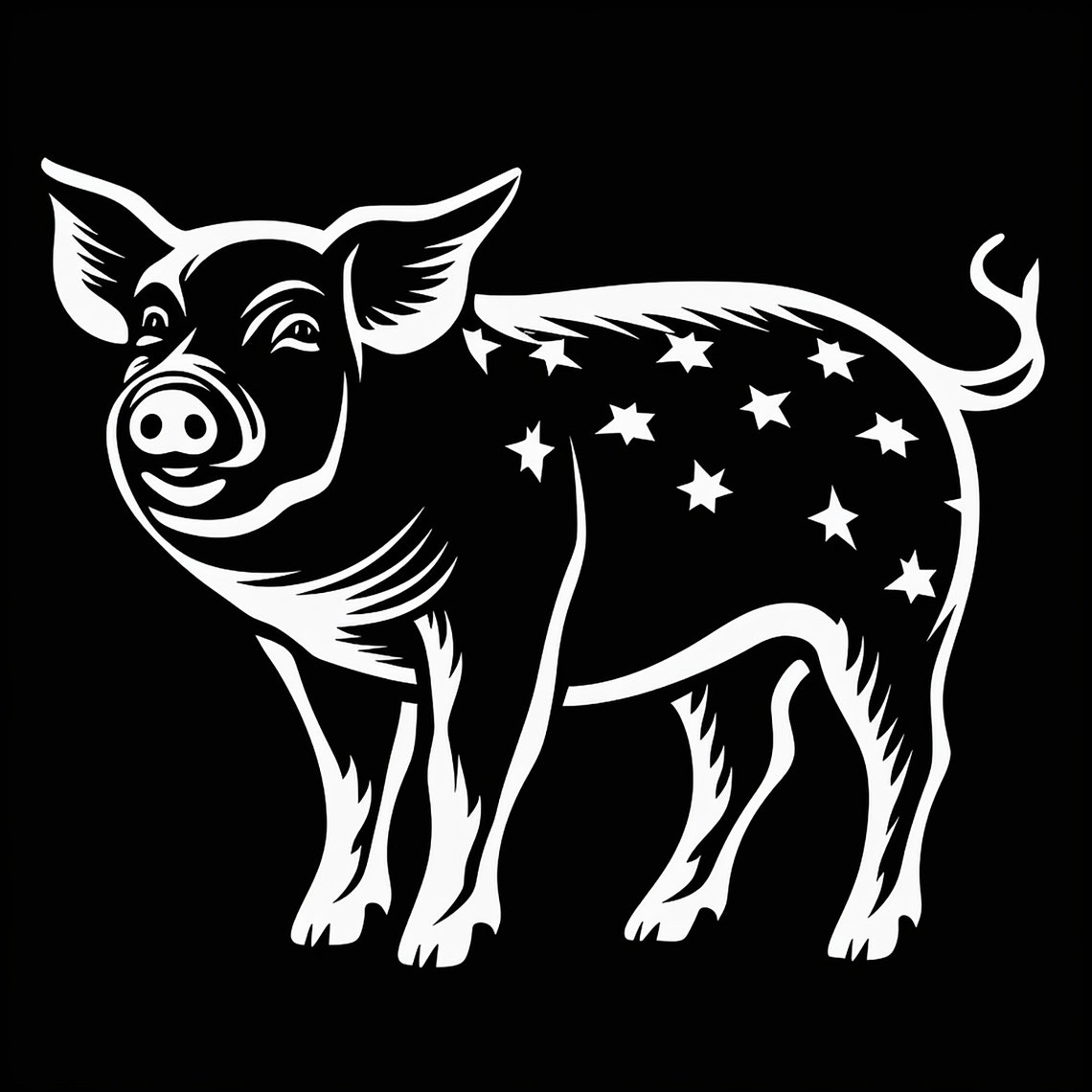 PORKCHOP COLLECTION 5 Printable Commercial Pig Image for - Etsy