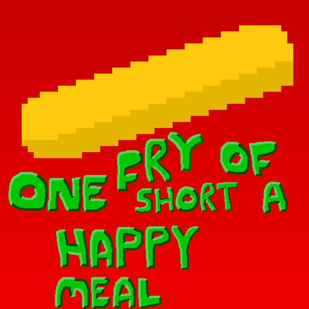 Pixel Art One Fry Short of a Happy Meal - Etsy Australia