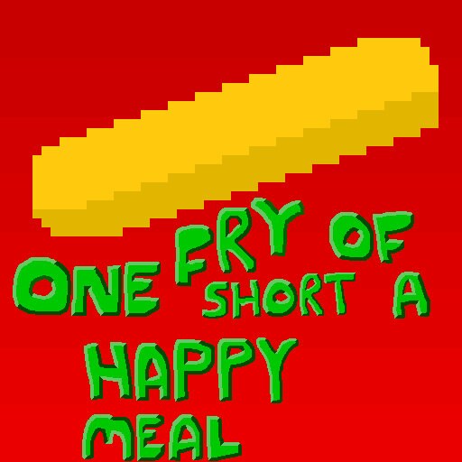 Pixel Art One Fry Short of a Happy Meal - Etsy Australia