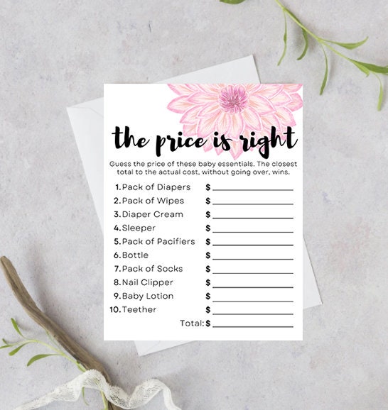 Baby Girl Shower Game Bundle, Digital Download, Printable Activities - Etsy