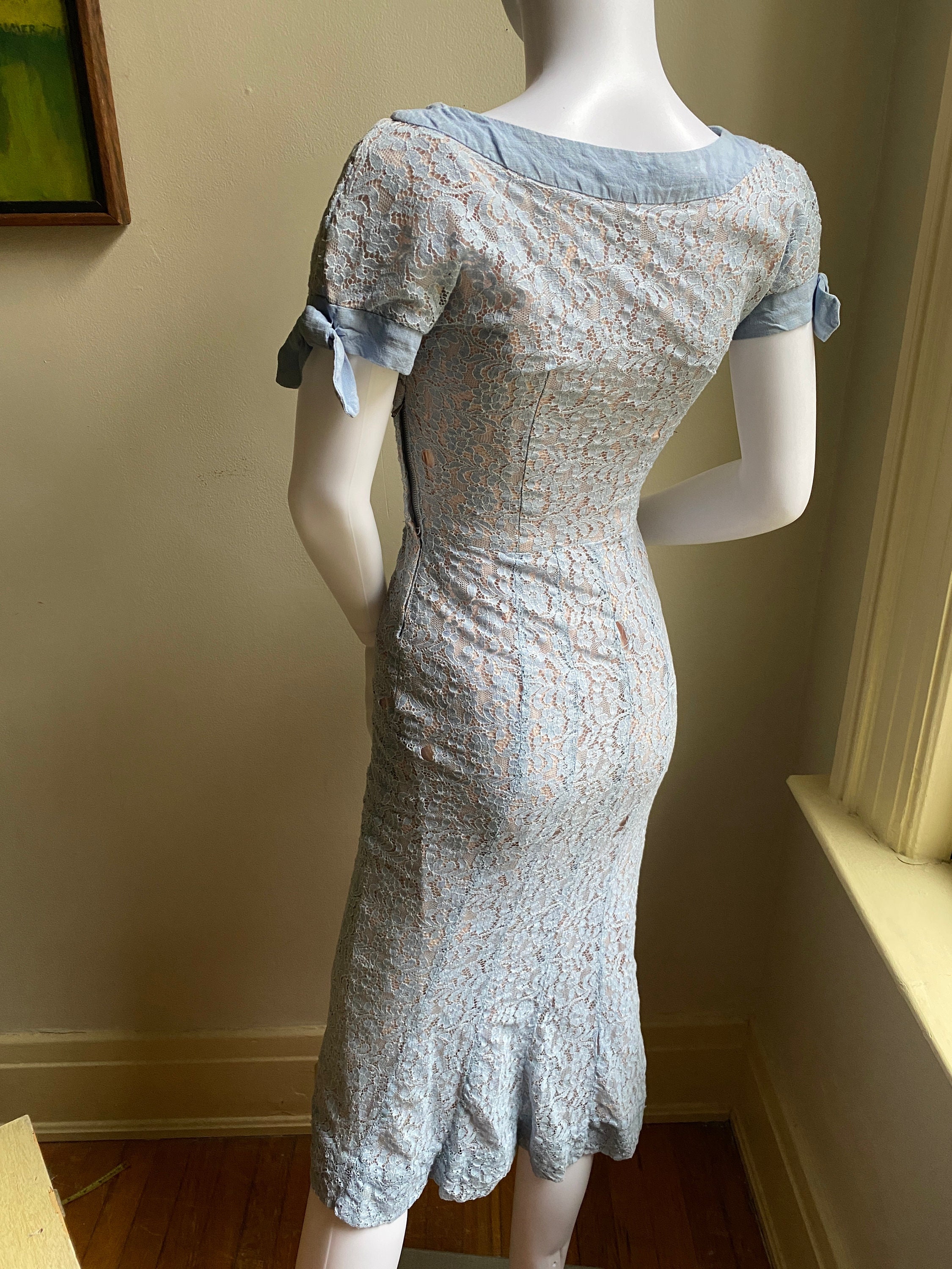 Vintage 1940's 1950's Lace Tea Cocktail Party Dress 40's 50's - Etsy