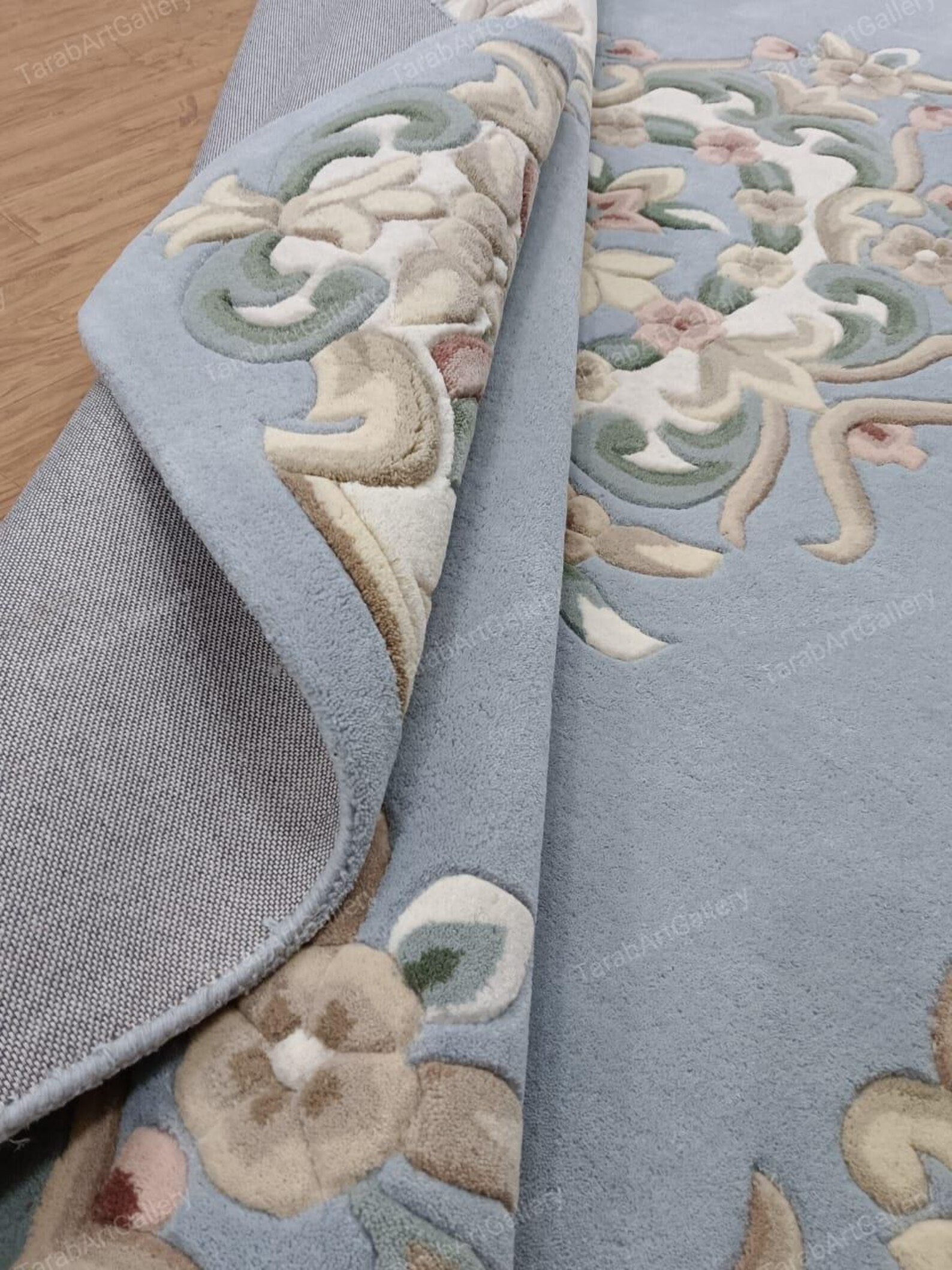 Hand-tufted Wool Abushan Rug: Floral Design, 10x14 - Etsy