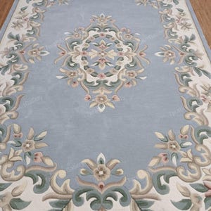 Hand-tufted Wool Abushan Rug: Floral Design, 10x14 - Etsy