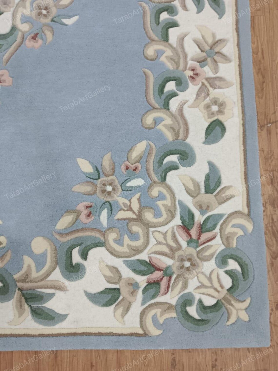 Hand-tufted Wool Abushan Rug: Floral Design, 10x14 - Etsy