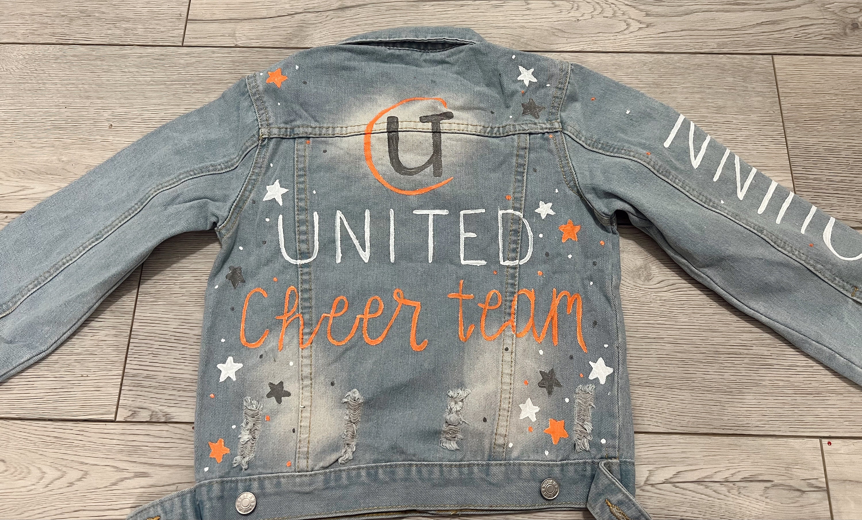 Personalized Kid Cheer Team Jean Jacket - Etsy