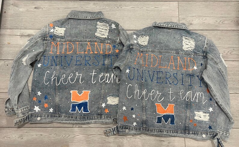 Cheer Coach Jean Jacket - Etsy