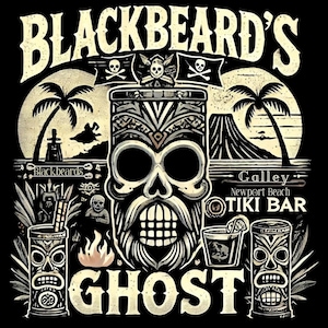 Blackbeard's Ghost Tiki Bar Shirt: Haunted Pirate Graphic Tee - Etsy