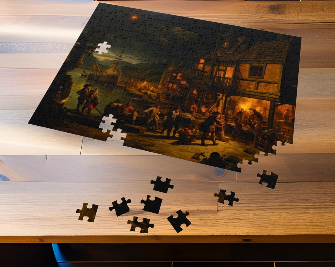 Caribbean Pirate Jigsaw Puzzle for Pirate Fans Gift Adult Painting ...