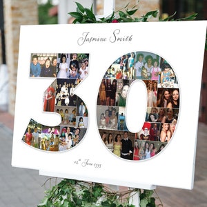 Digital Photo Collage Birthday Sign. Custom-made Birthday Sign. Choose ...