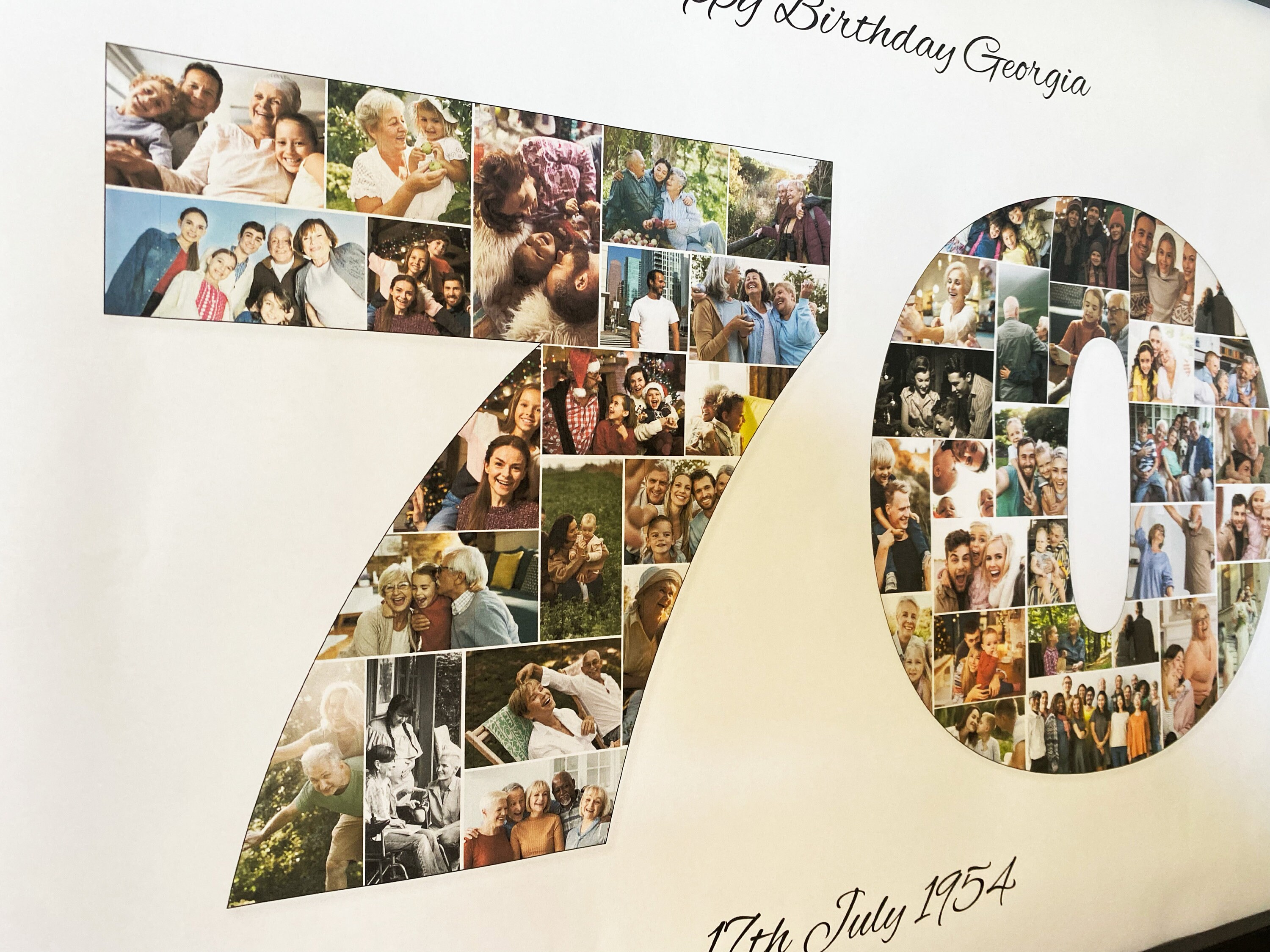 Digital Photo Collage Birthday Sign. Custom-made Birthday Sign. Choose ...