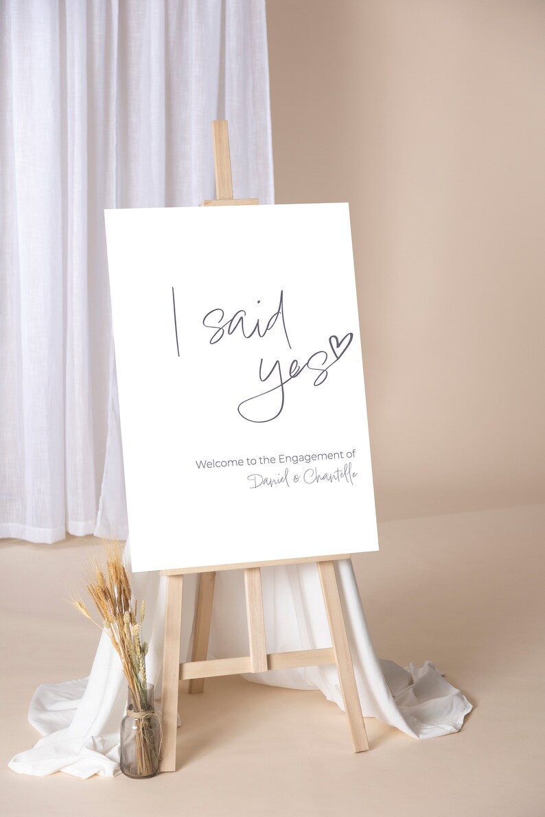 Engagement Welcome Sign Any Colour Digital File Print and Delivery Also ...