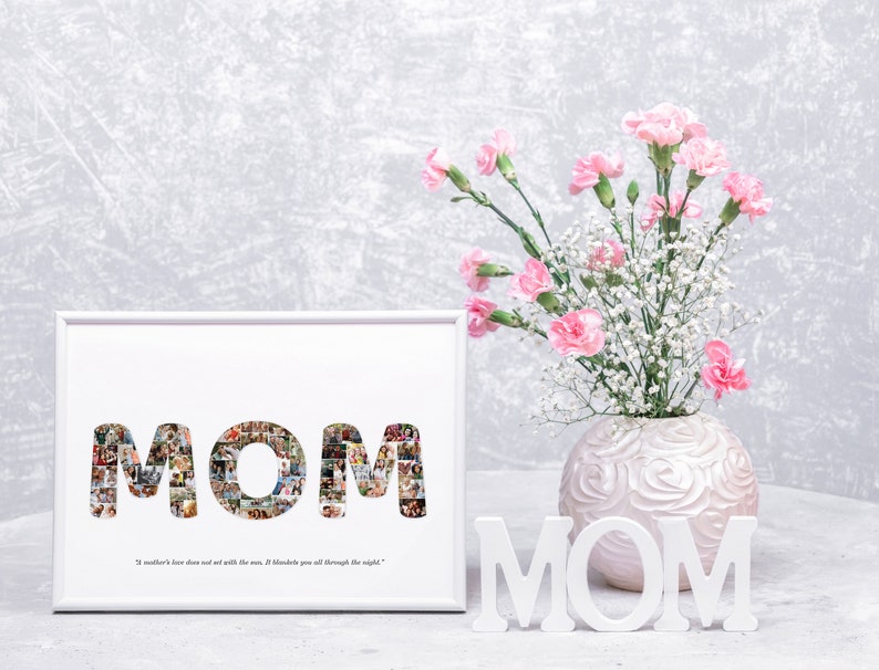Mom Photo Collage With Personalized Message. Gift/present. Custom-made ...