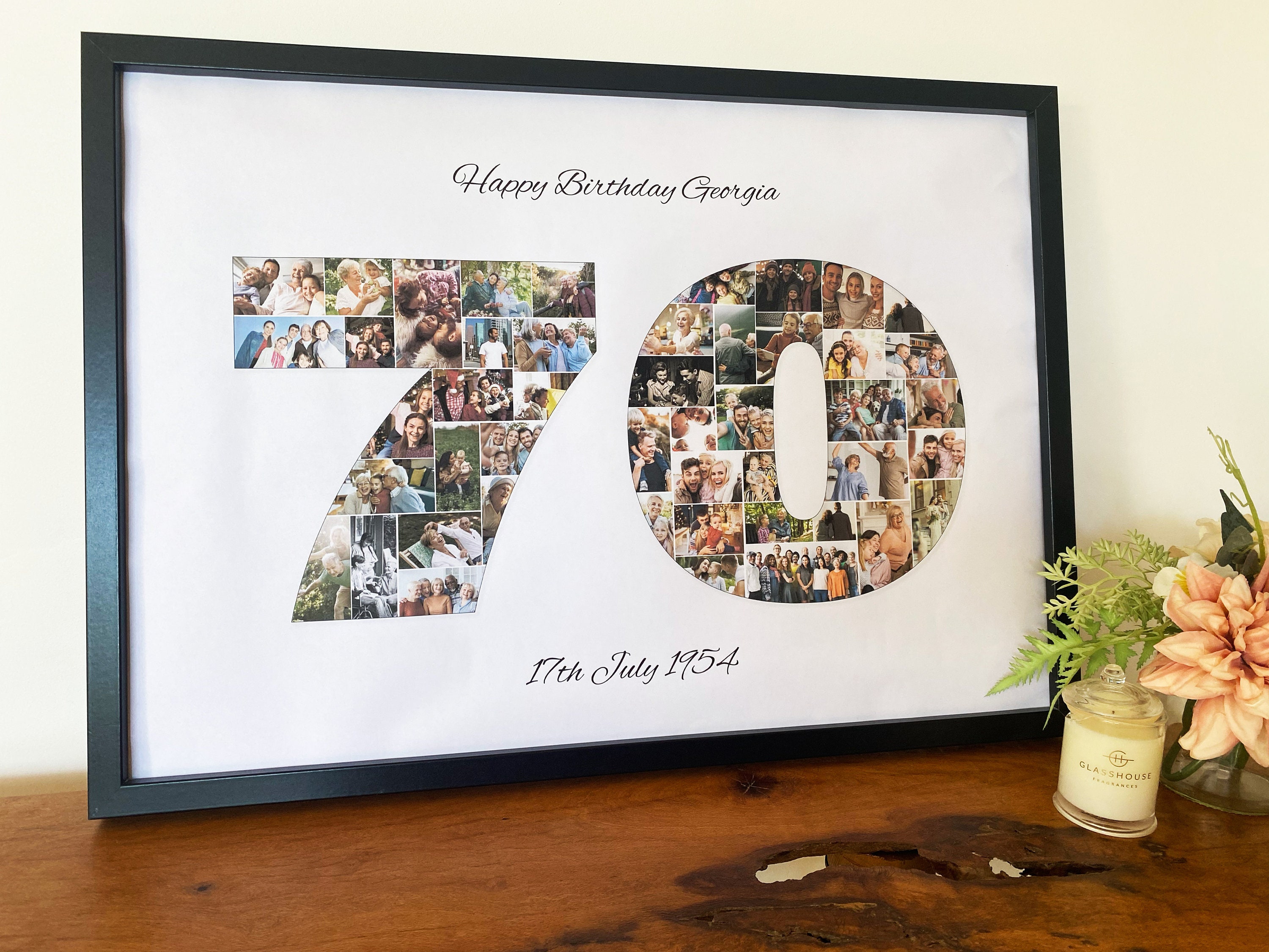 Digital Photo Collage Birthday Sign. Custom-made Birthday Sign. Choose ...