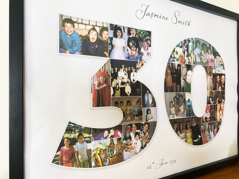 Digital Photo Collage Birthday Sign. Custom-made Birthday Sign. Choose ...