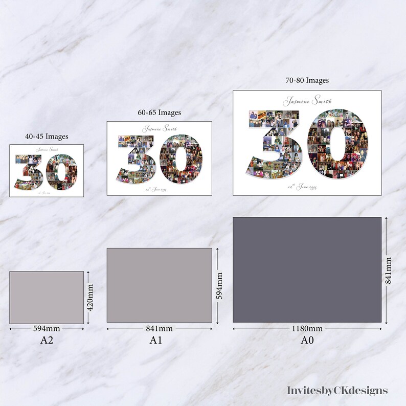 Digital Photo Collage Birthday Sign. Custom-made Birthday Sign. Choose ...