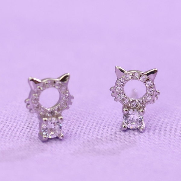 Solid Silver Cat - Etsy