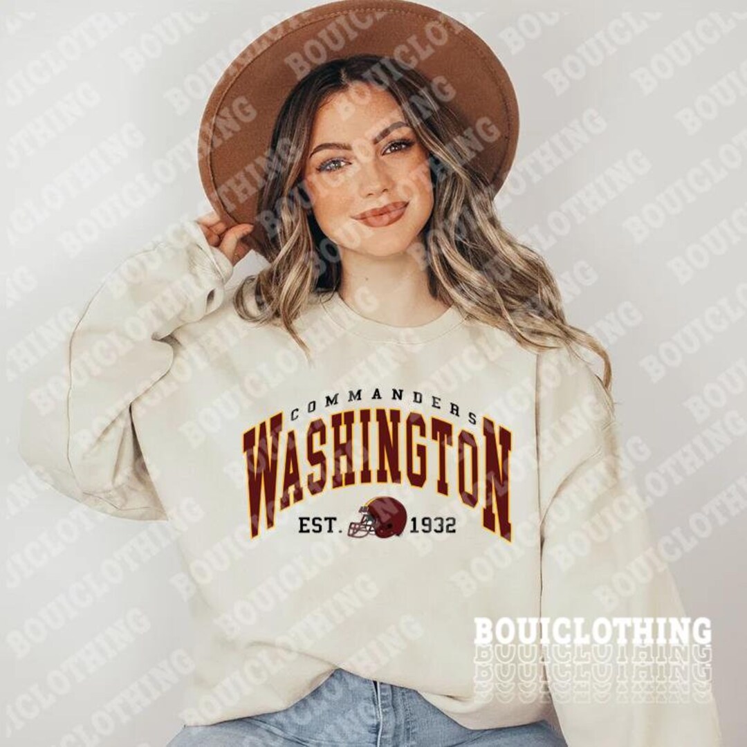 Washington Commanders Vintage Style Crewneck Sweatshirt - Etsy