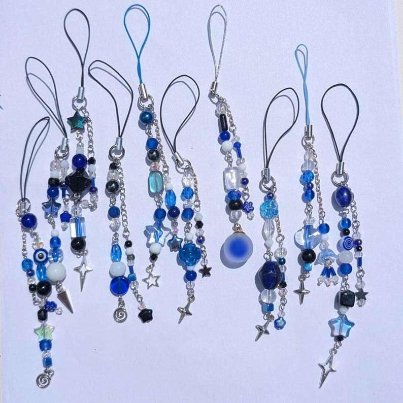 Dark Blue and Black Goth Phone Charms Batch 2!!! - Etsy