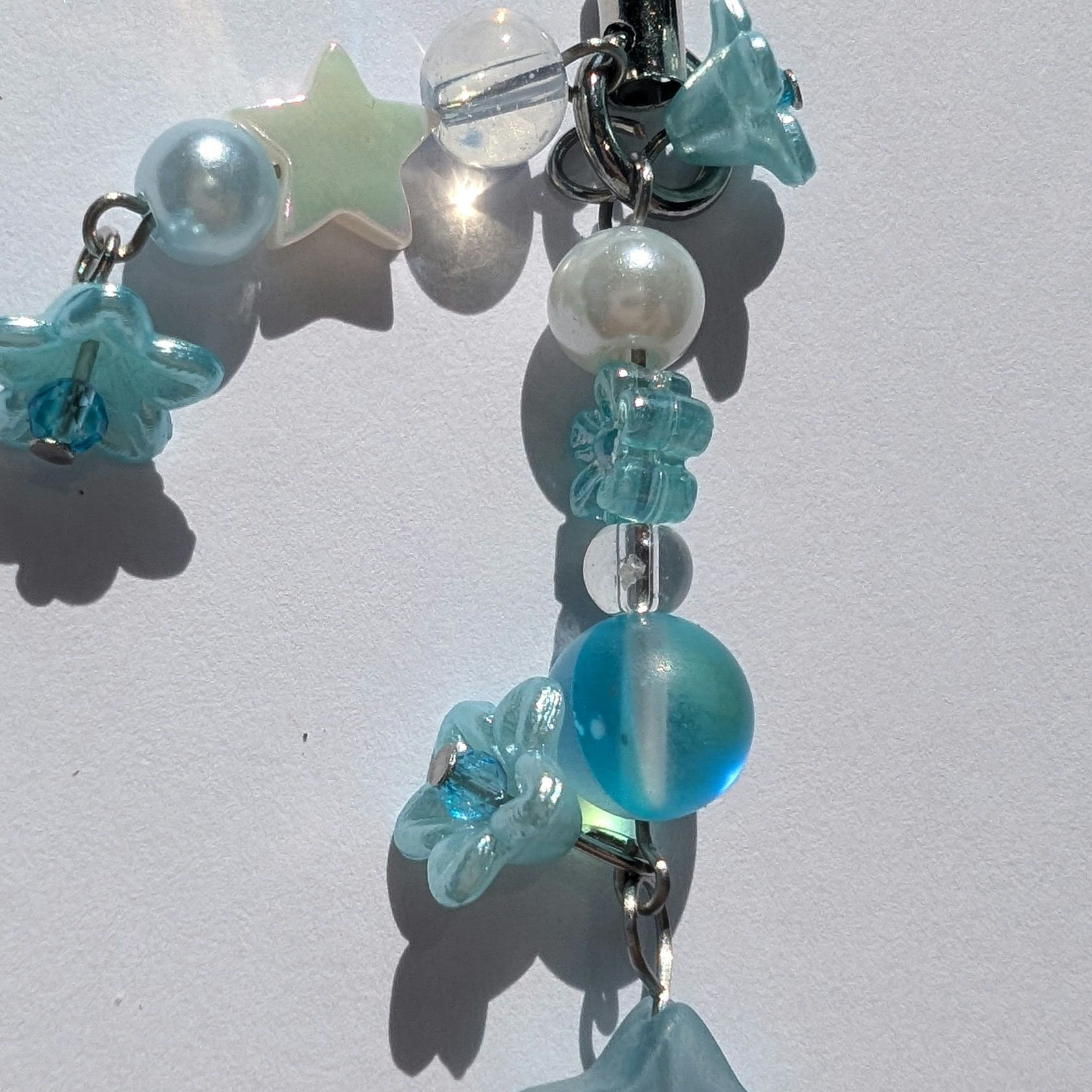 Blue Flower Phone Charm - Etsy