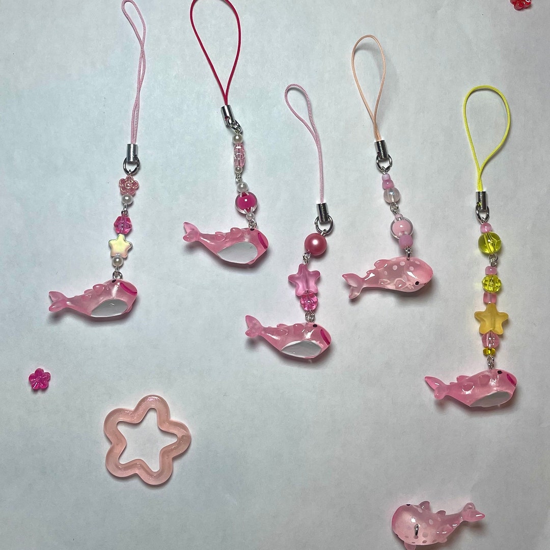 Pink Whale Shark Phone Charms - Etsy
