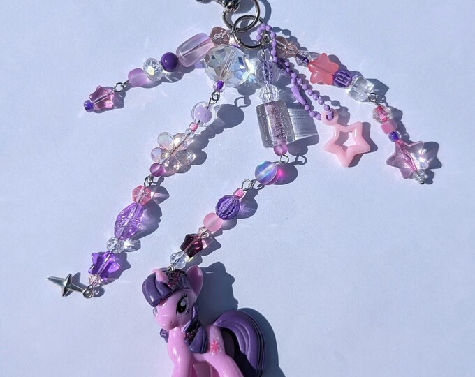 Sparkle Pony Clutter Keychain - Etsy