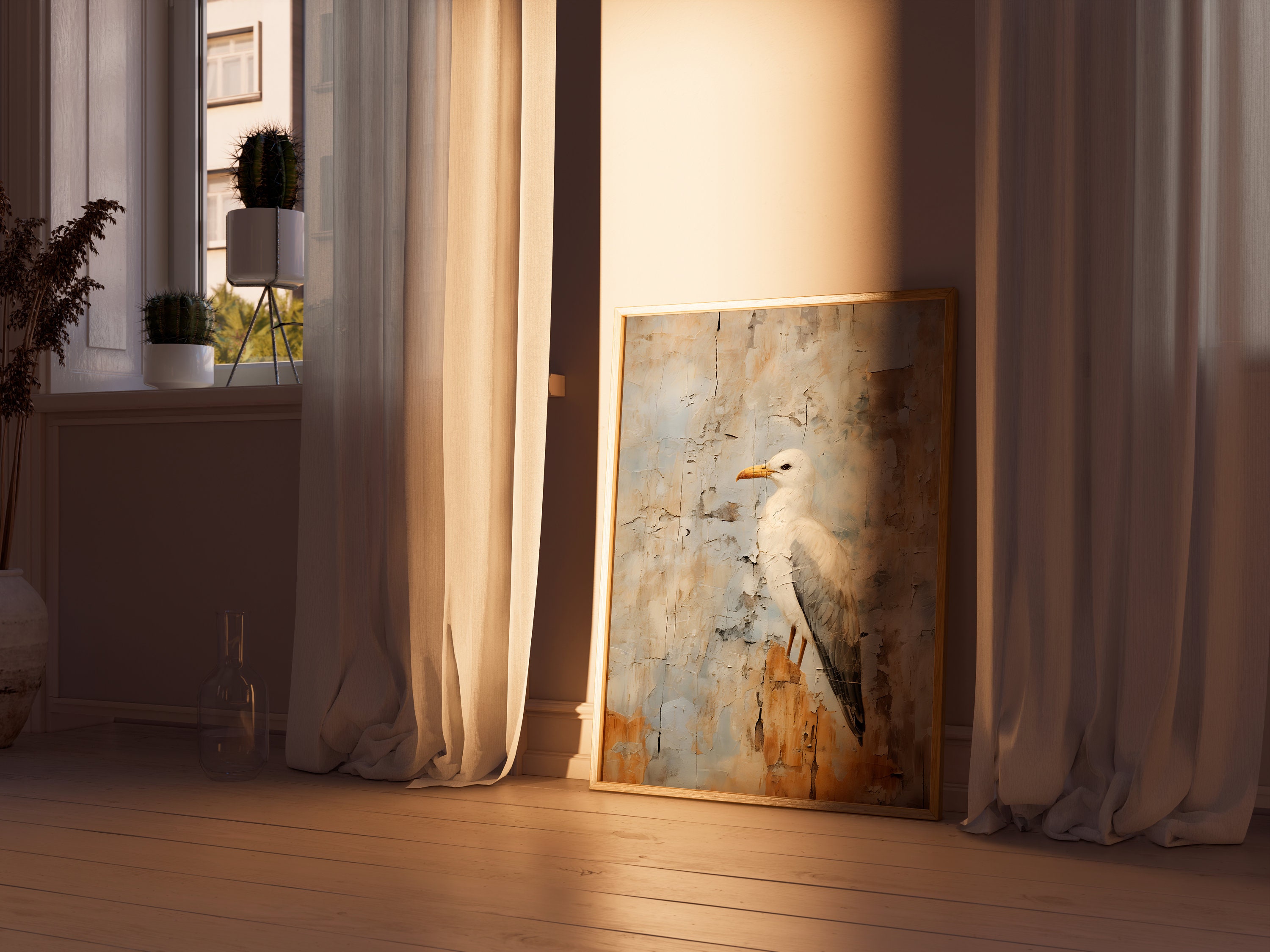 Albatross Old Abstract Oil Painting Print Poster Large Wall Decor Old ...