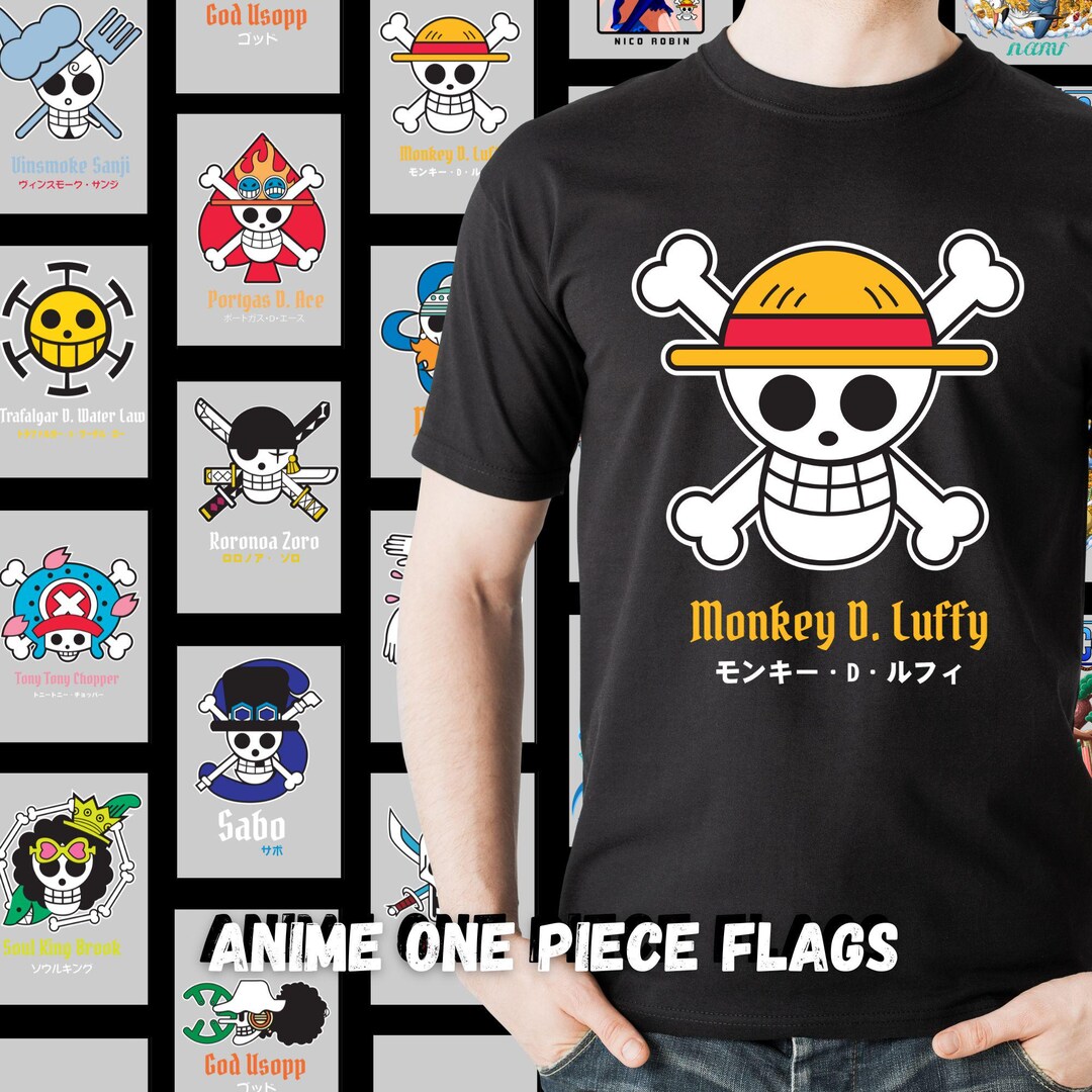 27 Anime Pirate Flags, Anime T-shirt Designs, Perfect for Print on ...
