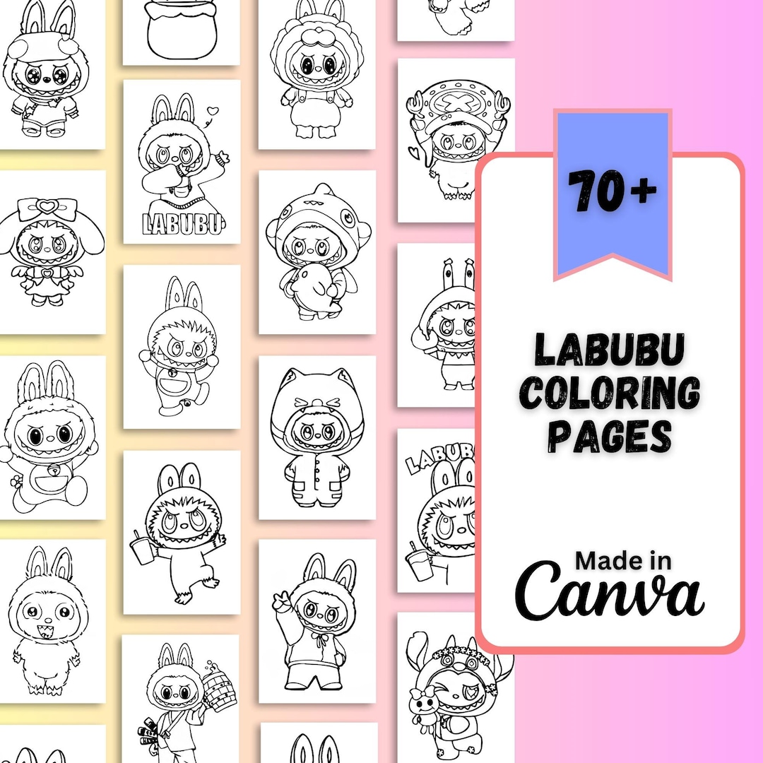 Labubu Coloring Pages | 70+ Unique Designs | Digital Download | Print ...