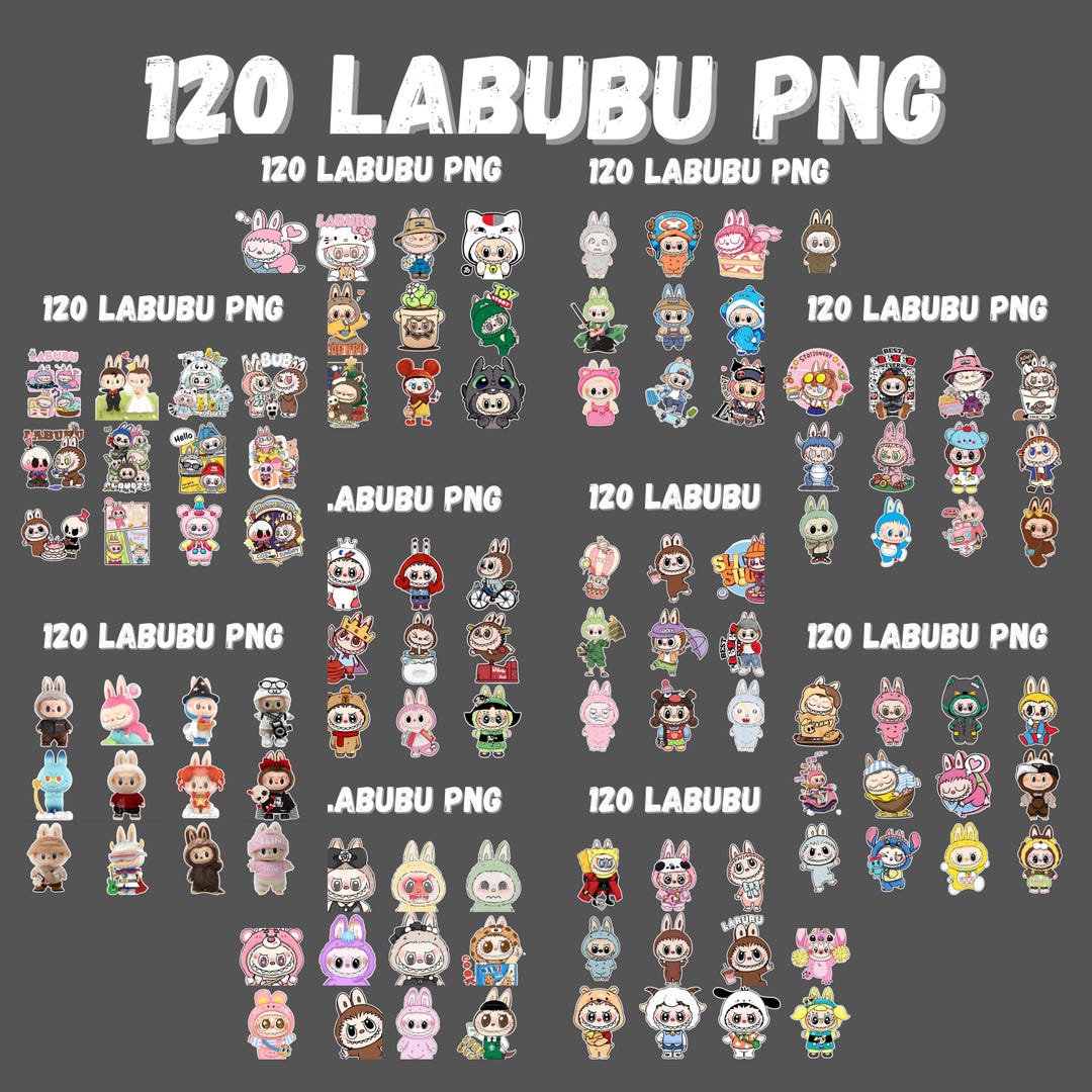 Labubu Monsters PNG, Labubu PNG, Popmart Labubu, Labubu PNG Bundle ...