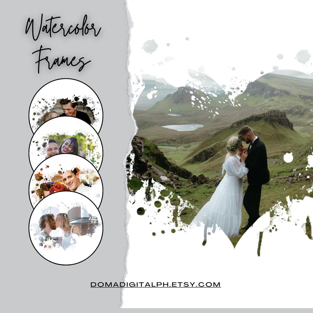 80+ Watercolor Portrait Masks, Paint Photo Masks, Photoshop Clipping ...