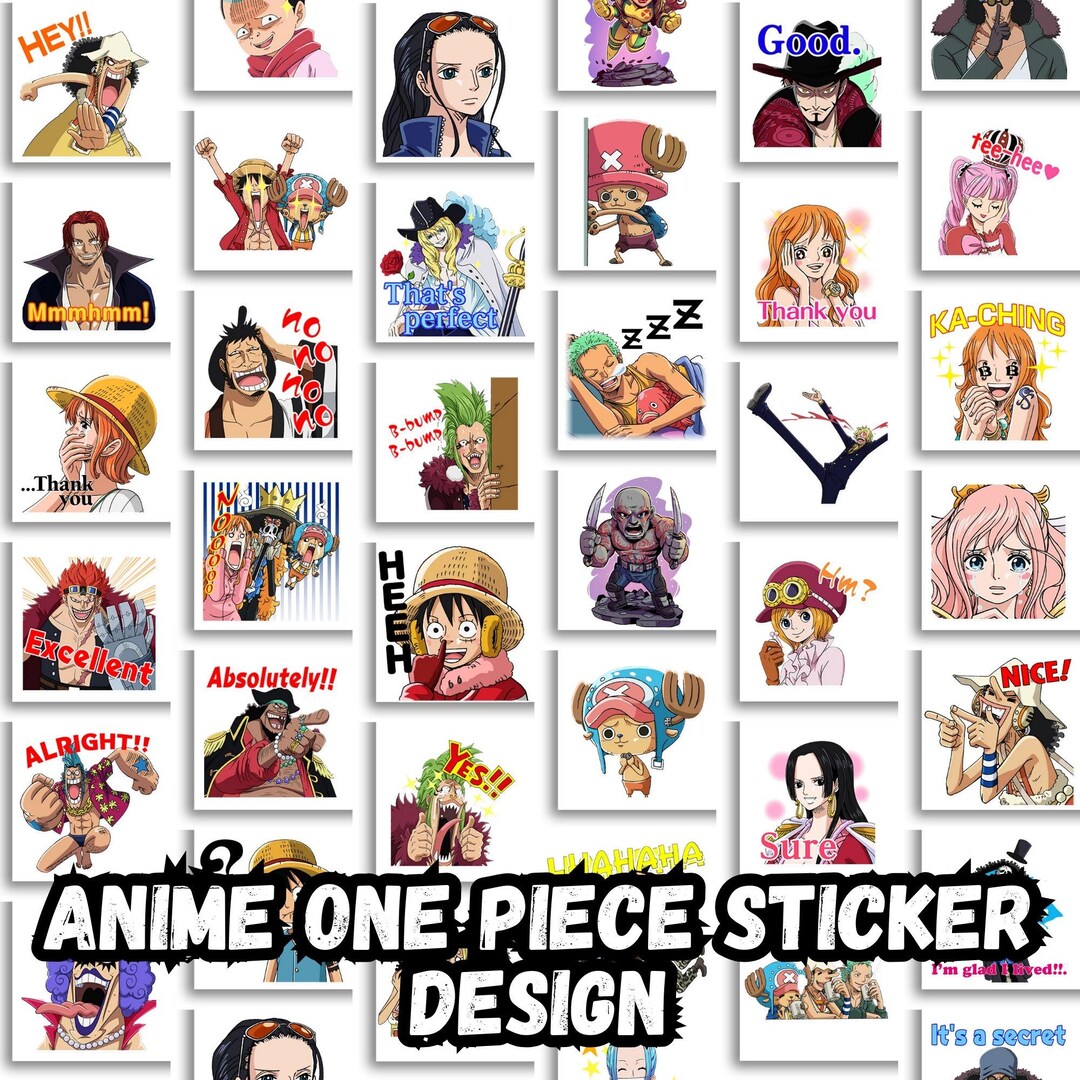 120+ Anime Sticker Design, Perfect for Print on Demand, Sticker Anime ...