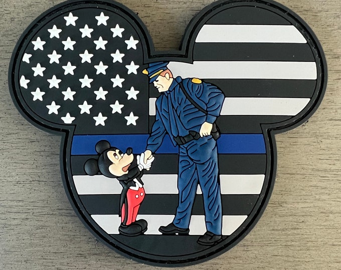 Mickey Mouse Police Officer Walt Disney World PVC Patch W/ Velcro Back ...