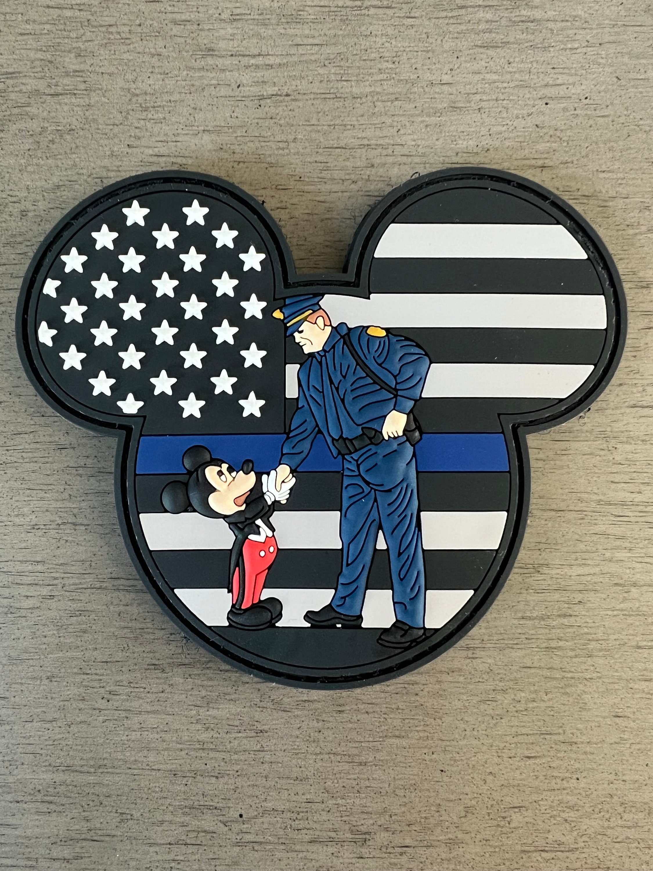 Mickey Mouse Police Officer Walt Disney World PVC Patch W/ Velcro Back ...