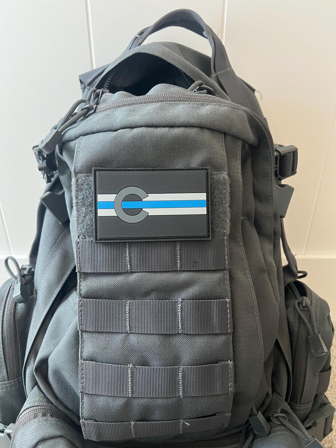 Colorado Thin Blue Line PVC Patch Hook & Loop Velcro Backing Tactical LEO Patch for Back Packs ...