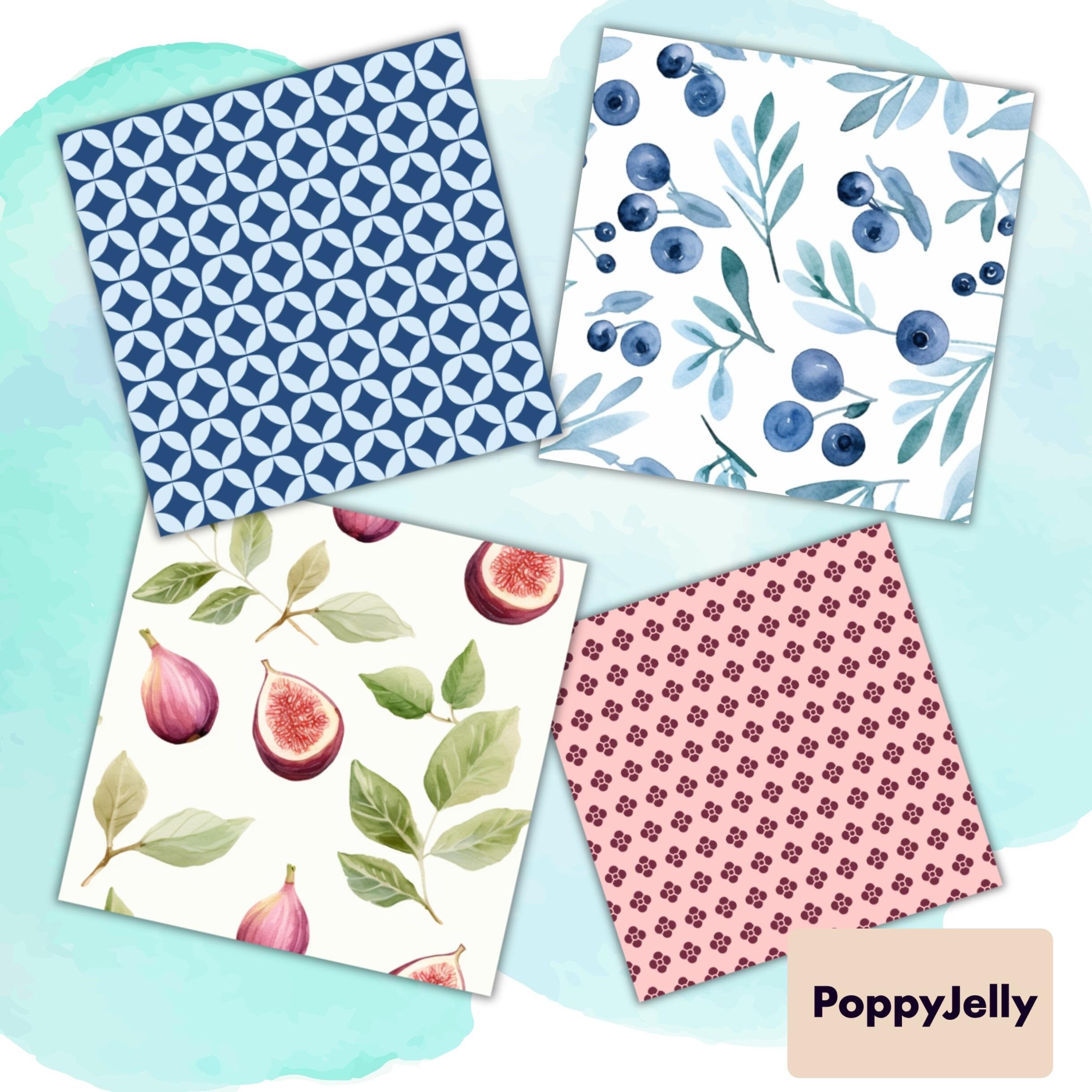 Digital Paper Fruits Watercolor | Seamless Digital Patterns | Berries ...